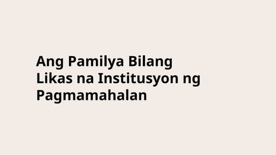 Tradisyon ng pamilya | PDF