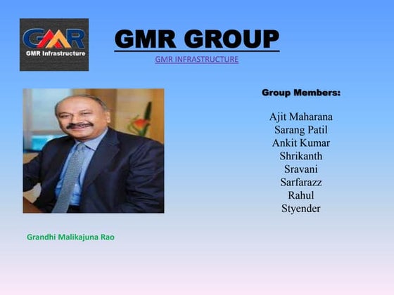 GRANDHI MALLIKARJUNA RAO (GMR) GROUP | PPT
