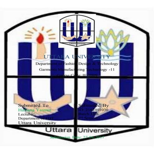 garments manufacture technology | DOCX