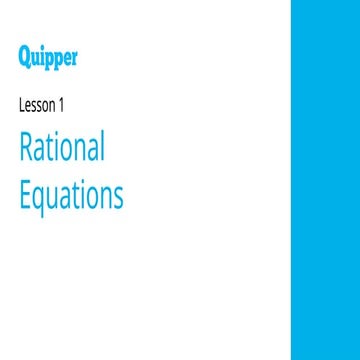 Powerpoint presentation on rational equations | PPT