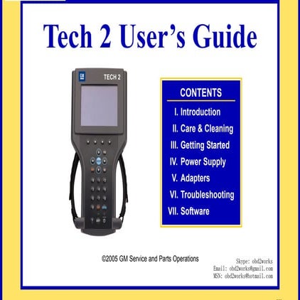 Gm tech 2 user manual | PDF