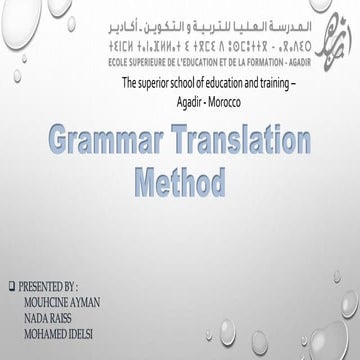 Grammar translation method | PPT