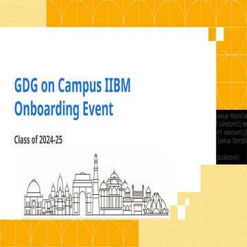 Presentation Slides - GDG on Campus IIBM Info Session | PPT