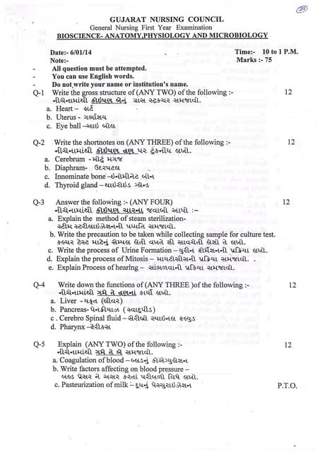 previous year question paper for B.Sc Nursing -.pdf