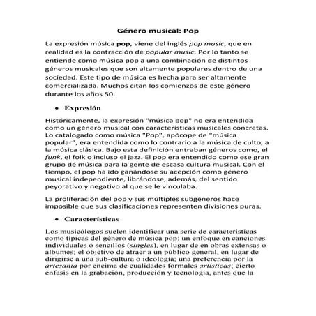 Musica Pop | PPT