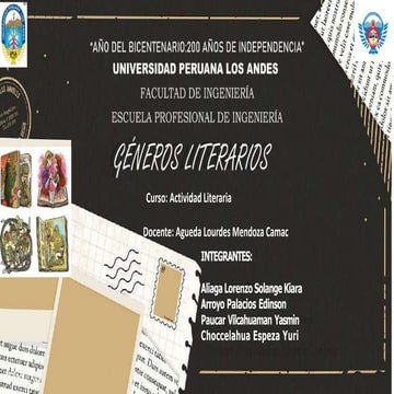 Géneros literarios | PPTX