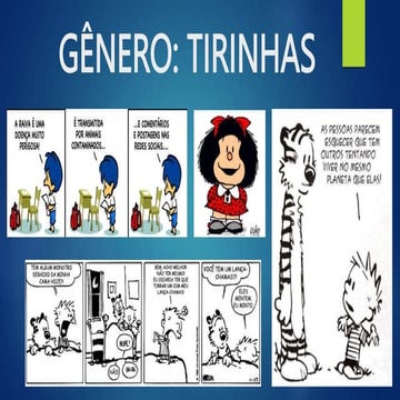 GÊNERO TEXTUAL - TIRINHAS - Charges - Cartum | PPTX