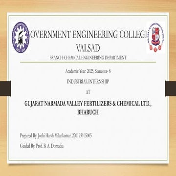 GNFC (ANILINE) production process and use | PPTX