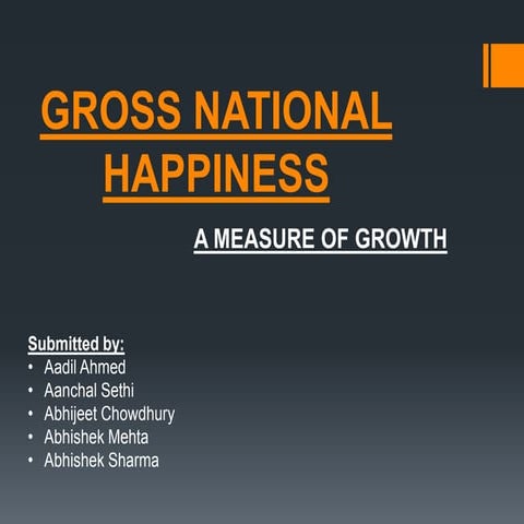 Gross National Happiness | PPTX