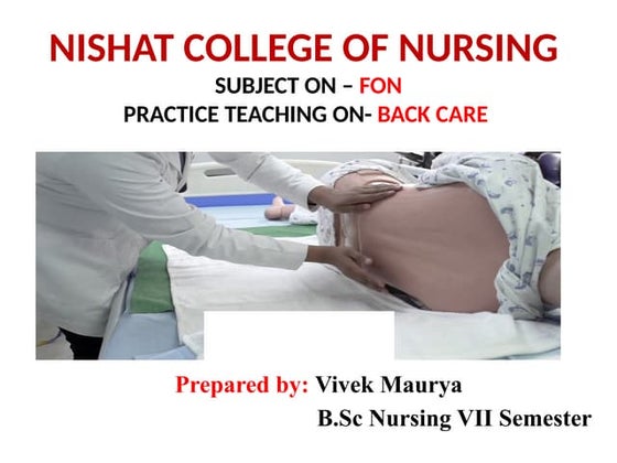 Back care procedure | PPTX