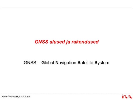 GNSS püsijaamad | PPT