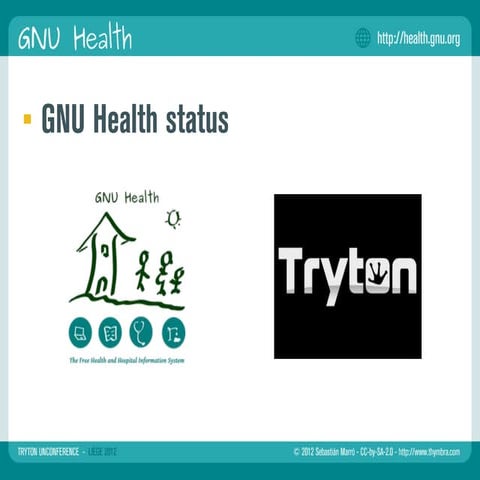 GNU Health status TUL2012 | PPT