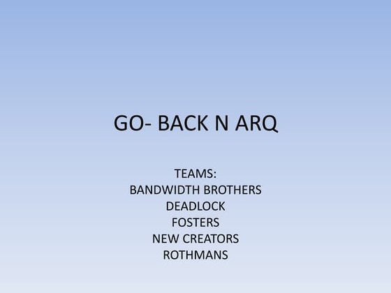 Go back-n protocol | PPT