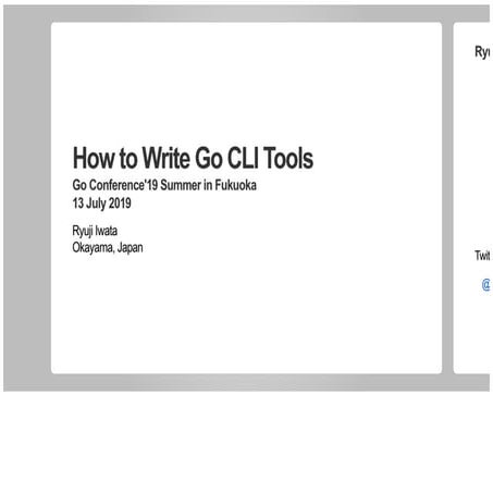 How to Write Go CLI Tools | PPT