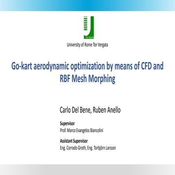 Go-kart aerodynamic optimization by means of CFD and RBF Mesh Morphing ...