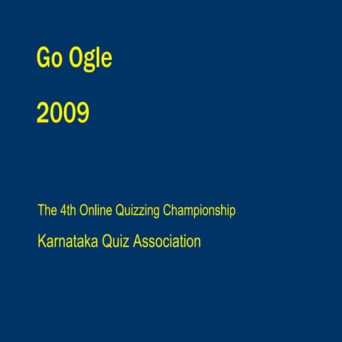 Go Ogle Section One | PPT