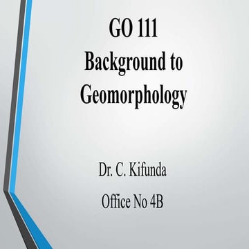 GO 111 Lectures Slides All Modules Physical Geography | PPT