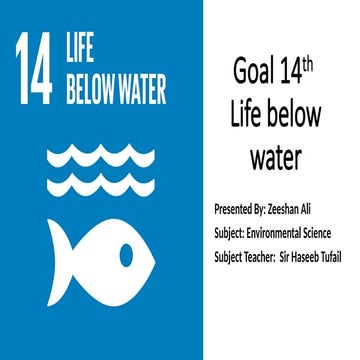Life below water Goal ppt created by one of the students of shaikh Ayaz ...