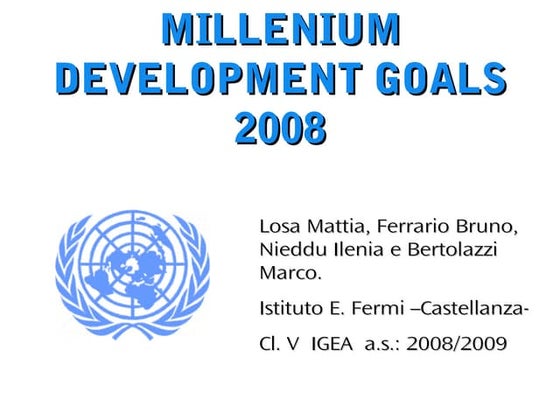 Millennium Development Goal 4 Ppt
