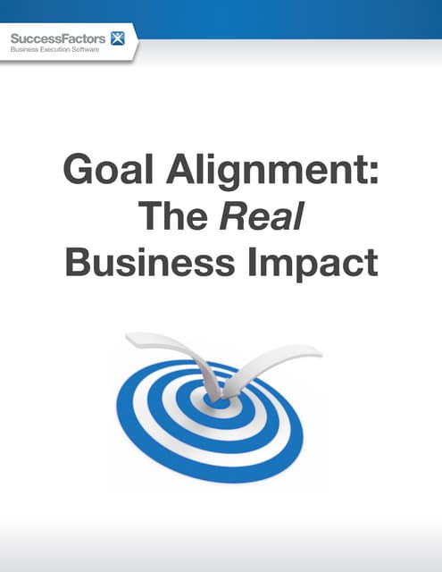 Goal alignment | PPTX | Business and Finance