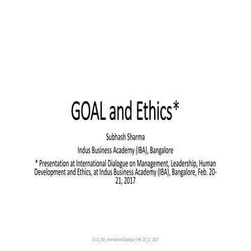 GOAL and Ethics | PPTX