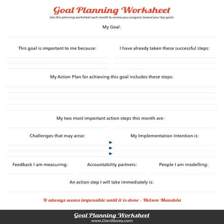 Goal Planning Worksheet | PDF