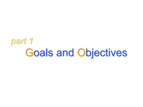 Goals objectives example | DOC | Education