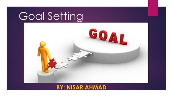 Goal_Setting Power Point Presentation for students | PPT