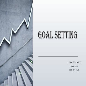 Goal Setting guidance for the students and | PPTX | Science