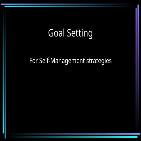 Goal_Setting Power Point Presentation for students | PPT