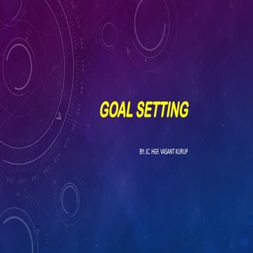 Learn to set short term and long term goals in simple self-help steps ...