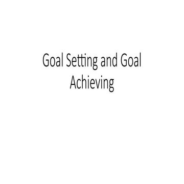 PPT on Goal Setting | PPTX