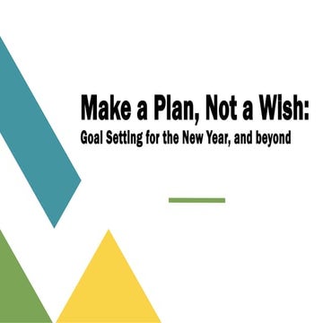 Goal Setting - how to change what you are doing | PPTX