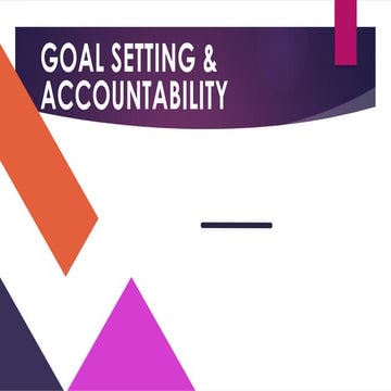 goal setting and accountability skills required | PPTX