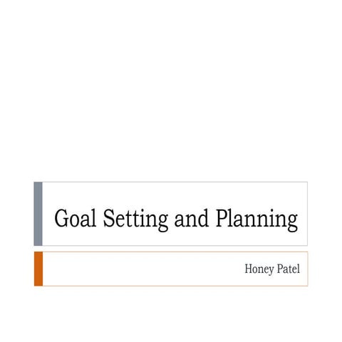 Goal Setting and Planning | PPTX