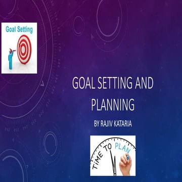 Goal setting and planning | PPTX