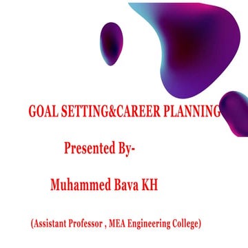 Goal setting&career planning | PPTX