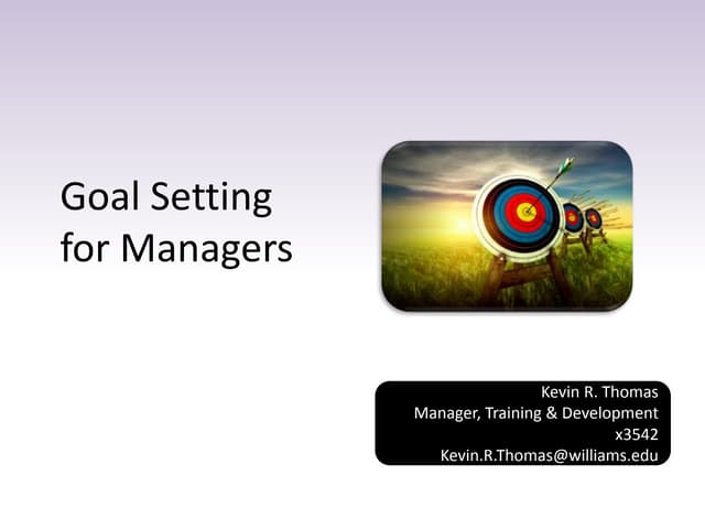 Managerial Planning and Goal Setting | PPT