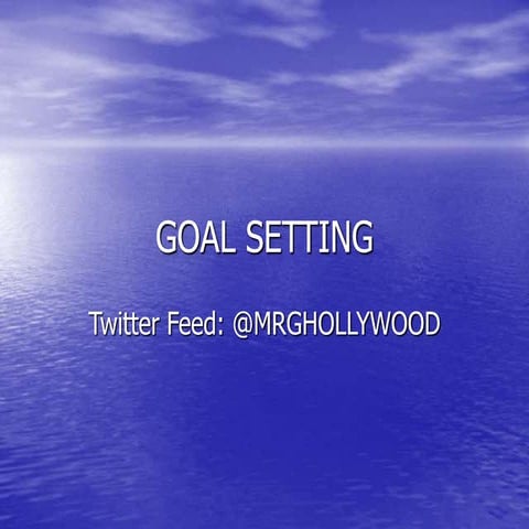 Goal setting power_point | PPT