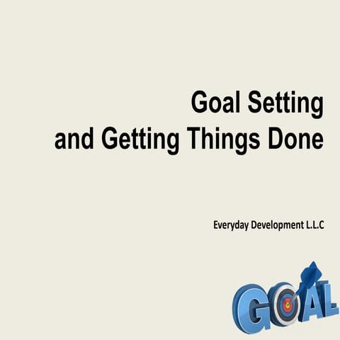 Goal setting slides | PPT