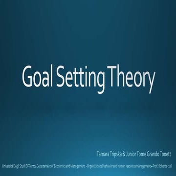 Goal setting theory | PPT