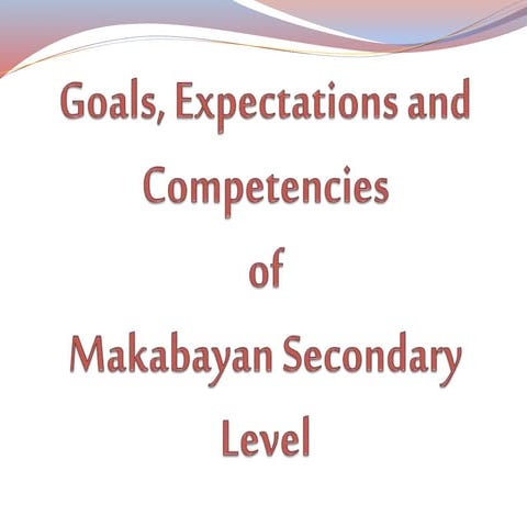 Goals, expectations and competencies | PPTX