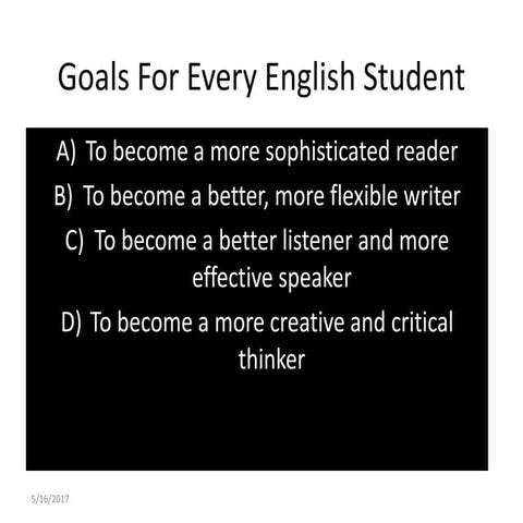 Goals for every english student | PPT
