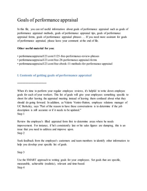 Sample employee comments on performance appraisal | DOCX