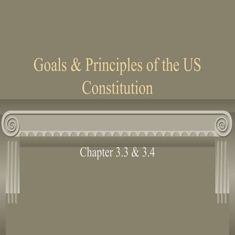 Goals & Principles of the US Constitution | PPT