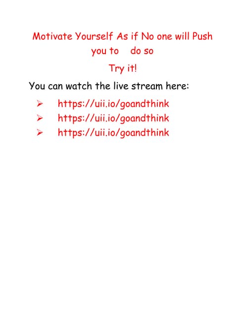 Motivational video | PDF