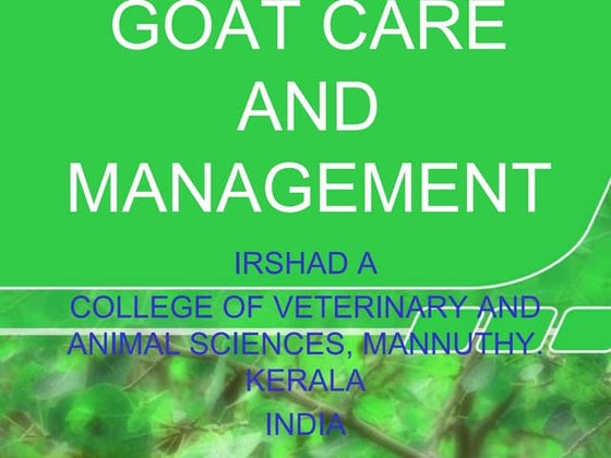 COMMON TERMS USED IN SHEEP AND GOAT | PDF