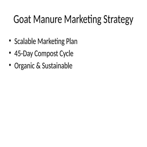 Goat_Manure_Marketing_Strategyrishab, narayan .pptx