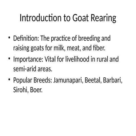 Goat_Rearing_Presentation. for rearing of Goat | PPTX