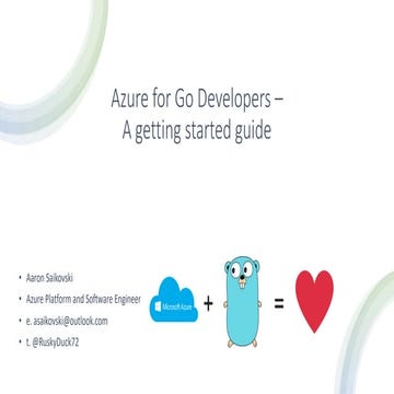Golang And Azure Sdk Go Meetup May 2024 Ppt